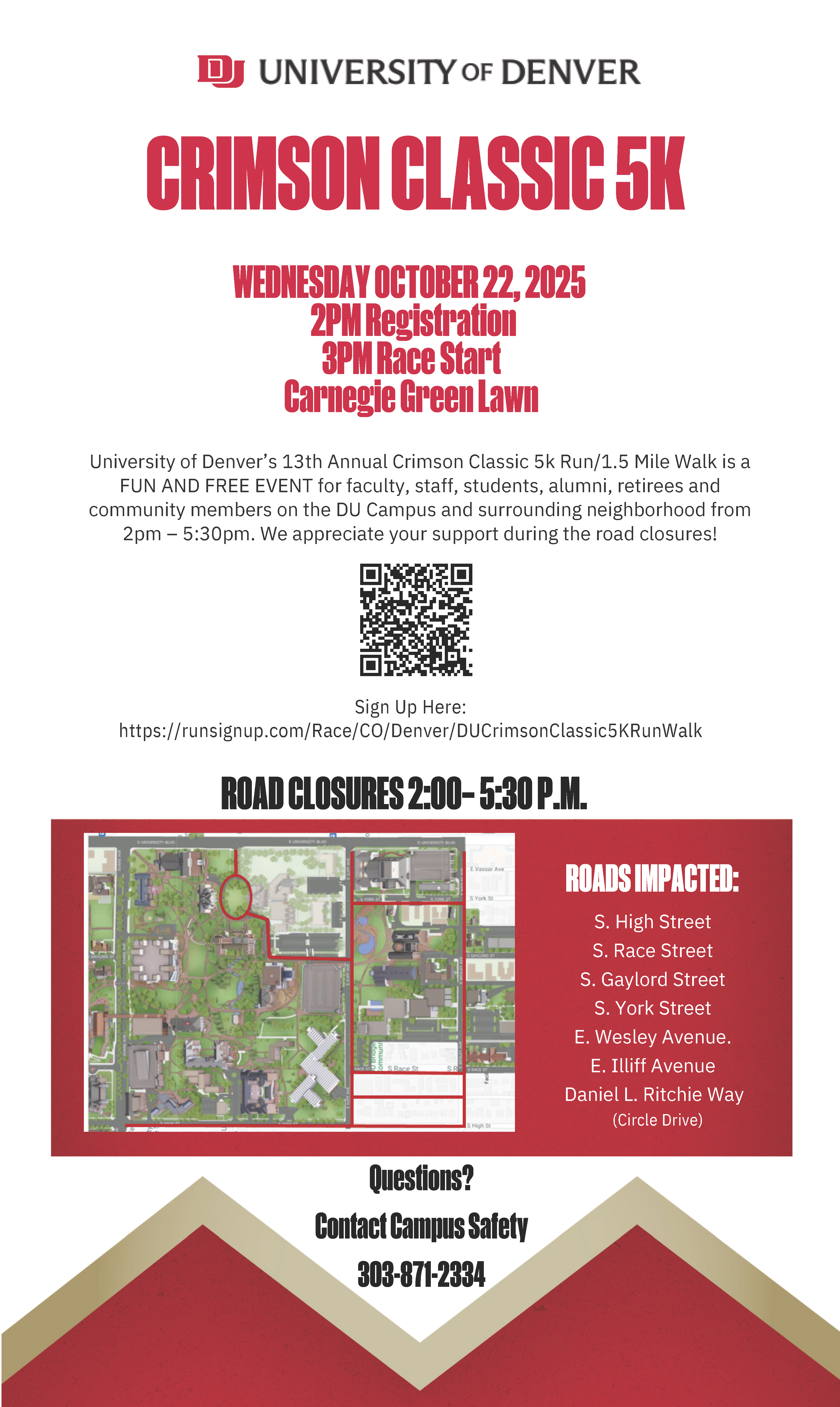 Crimson Classic 5k Run & 1.5 Mile Walk | University of Denver